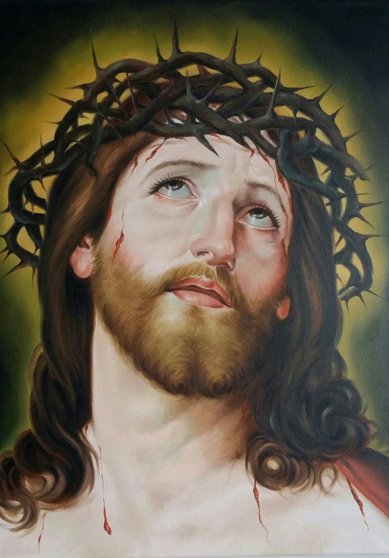 Jesus Christ With the Crown of Thorns - Etsy