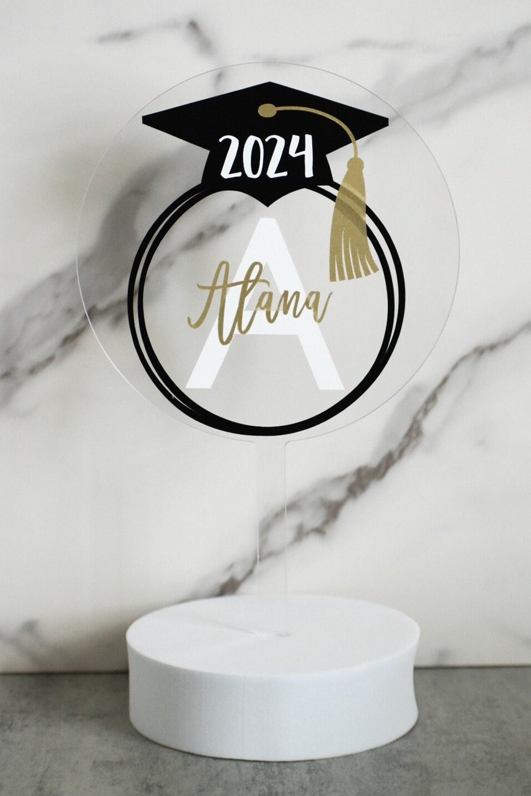 Acrylic Graduation Cake Topper 2024 Graduation Party Decor custom Cake ...