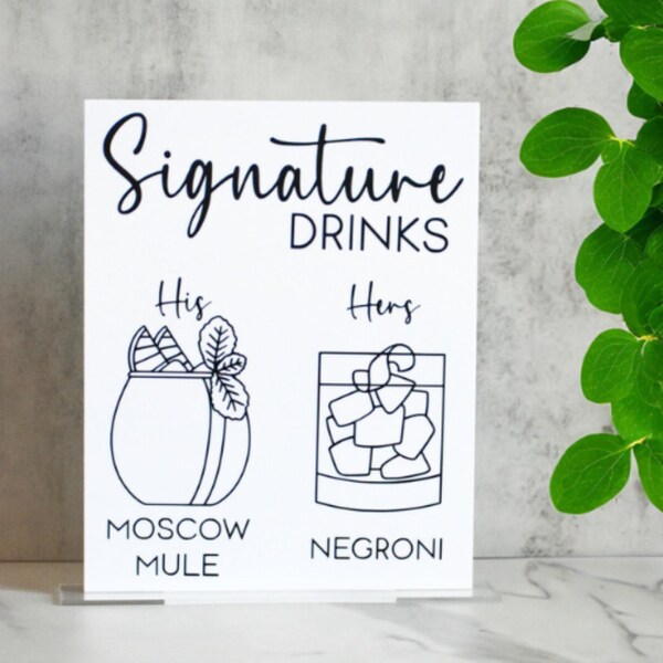 Custom Drink Sign - Etsy