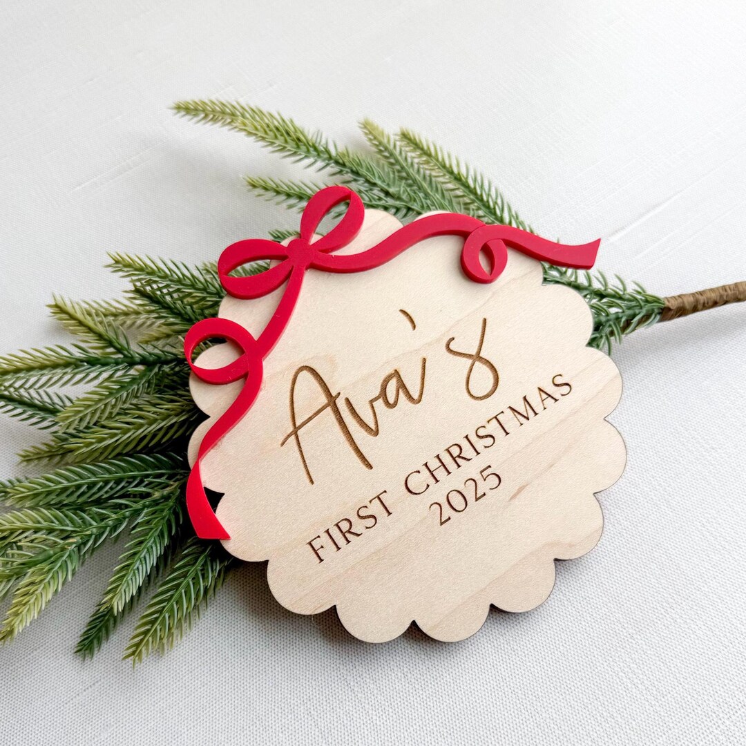 Personalized Babys First Christmas Sign - Etsy