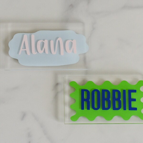 Acrylic Locker Name Magnet - Etsy