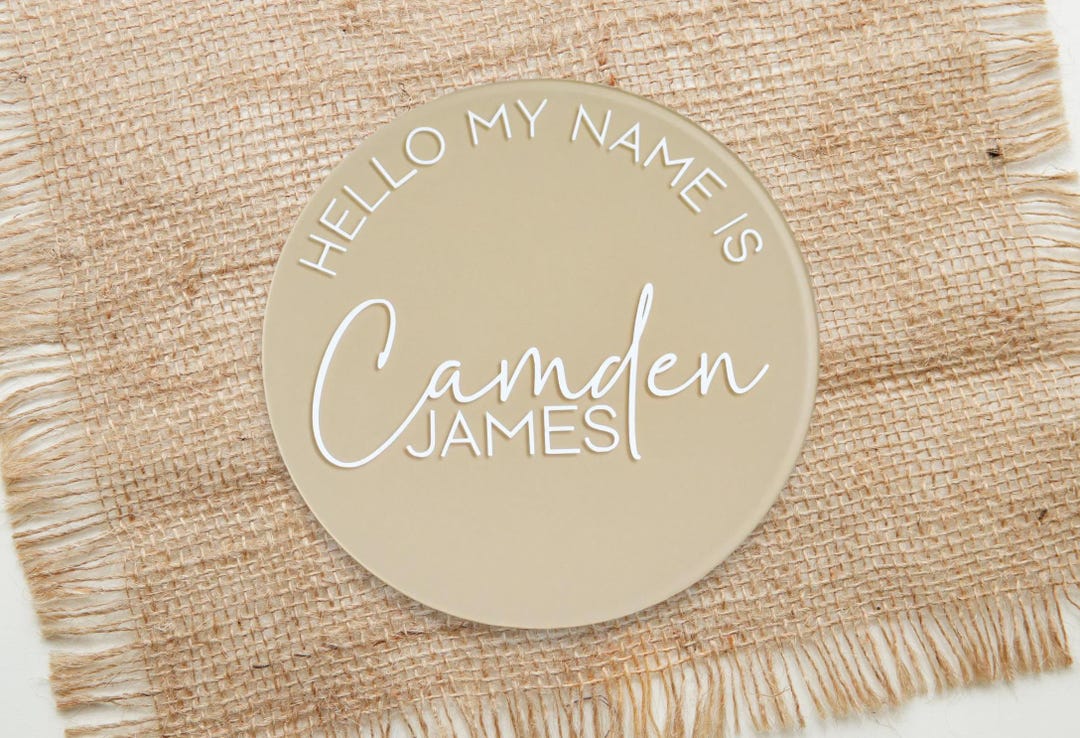 Baby Name Announcement Sign Birth Announcement Sign Hello My Name Birth ...