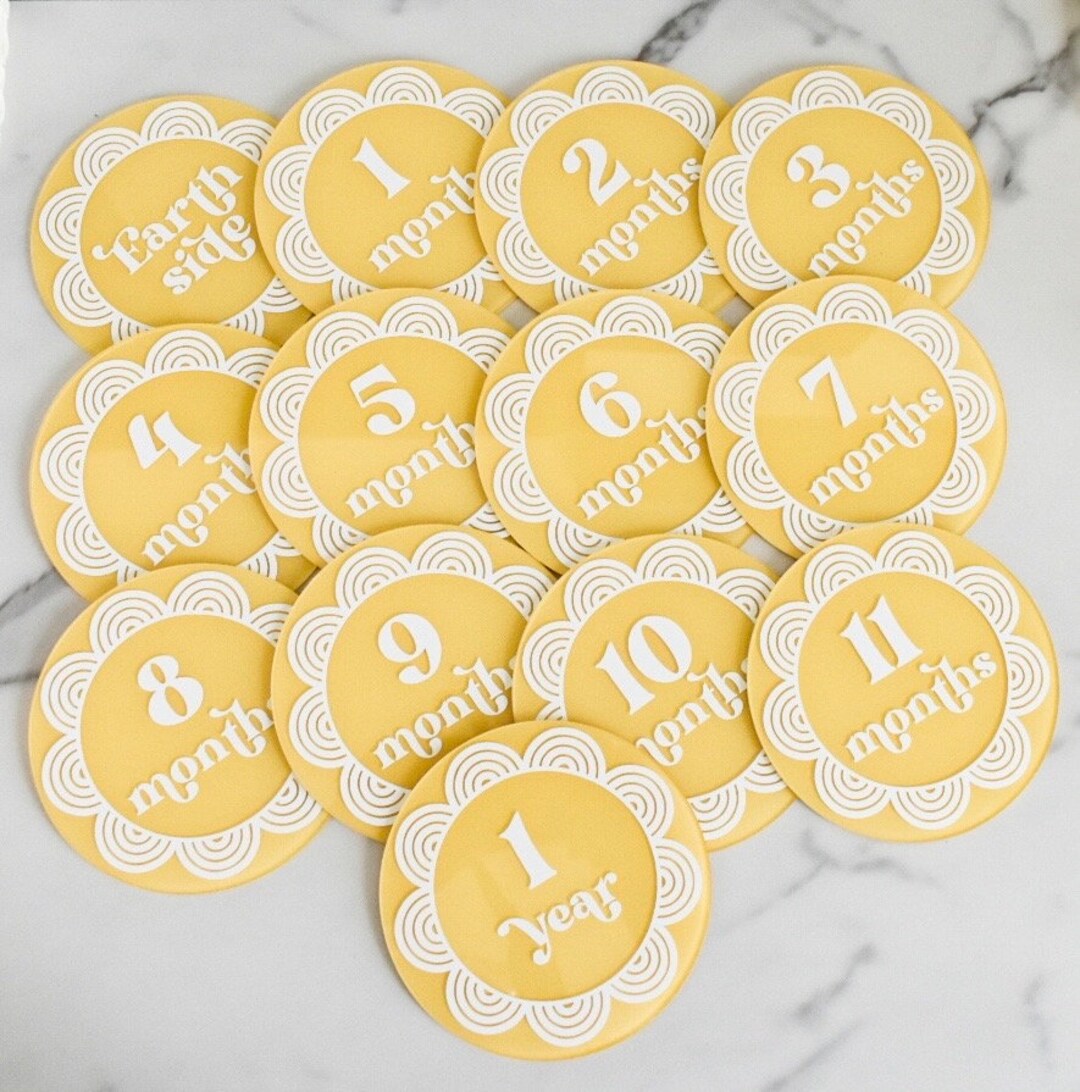 Acrylic Baby Monthly Milestone Roundsmonth by Month Milestone Photo ...