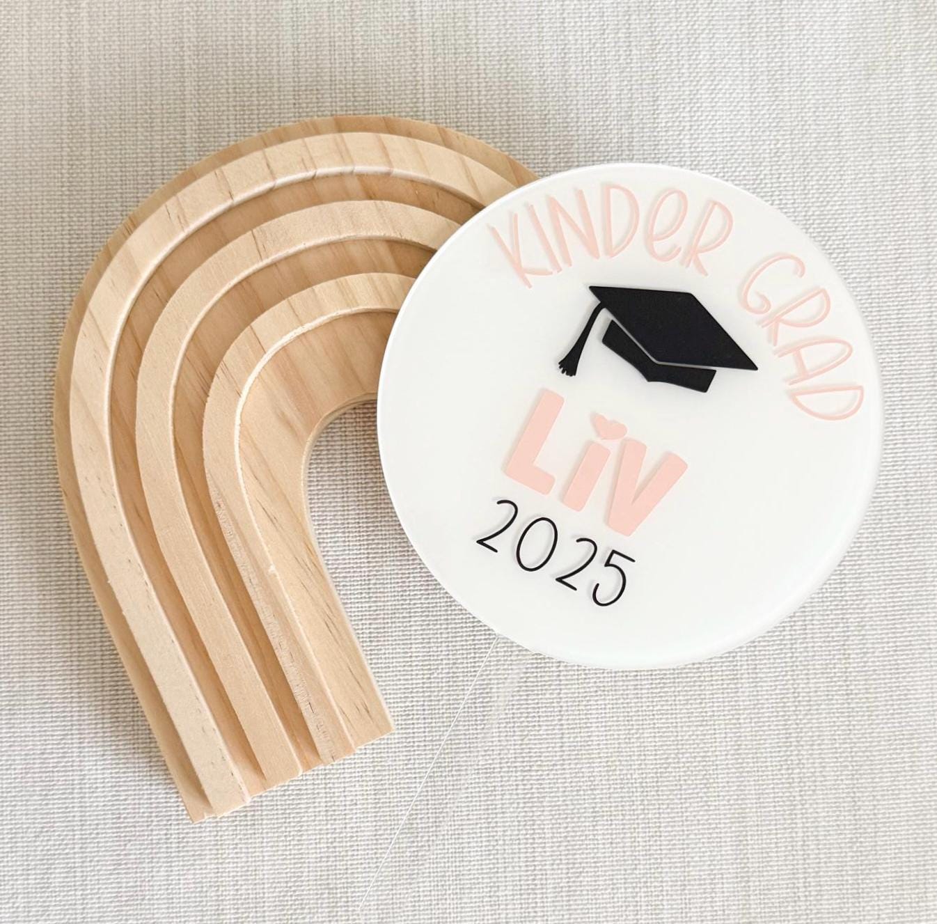 Kindergarten Graduation Cake Topper | Acrylic Kinder Grad Cap Cake ...