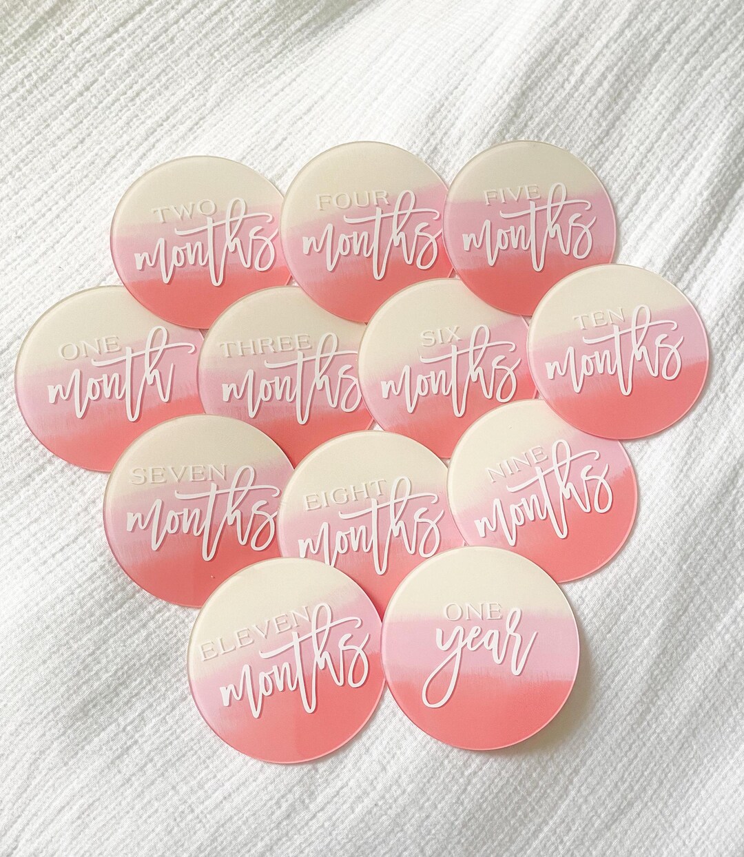 Acrylic Baby Milestone Discs,baby Monthly Milestone Rounds,newborn ...