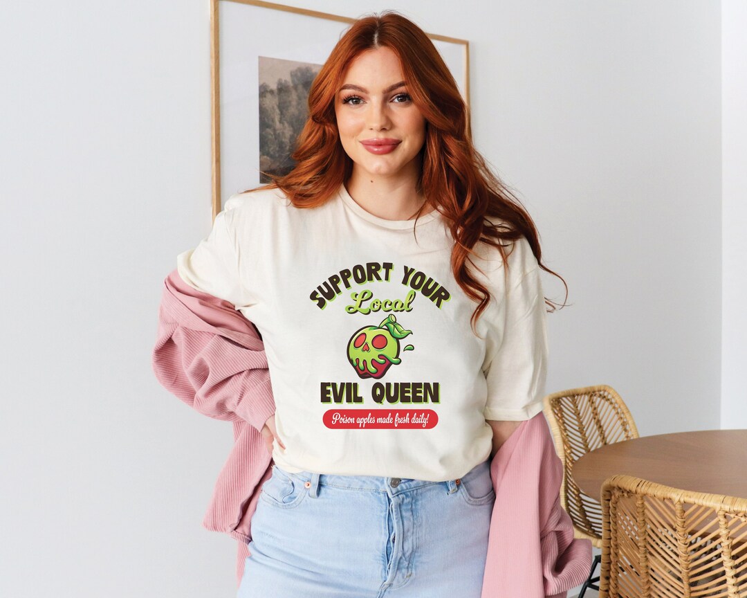 Evil Queen Shirt, Disney Villain Shirt, Support Local Shirt, Poison Apple Shirt, Mine Train ...