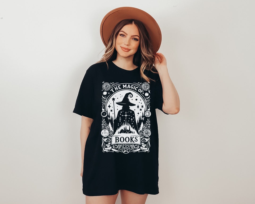 The Magic of Books Shirt, Witchy Fantasy Book Shirt, Mystic Lore Shirt ...
