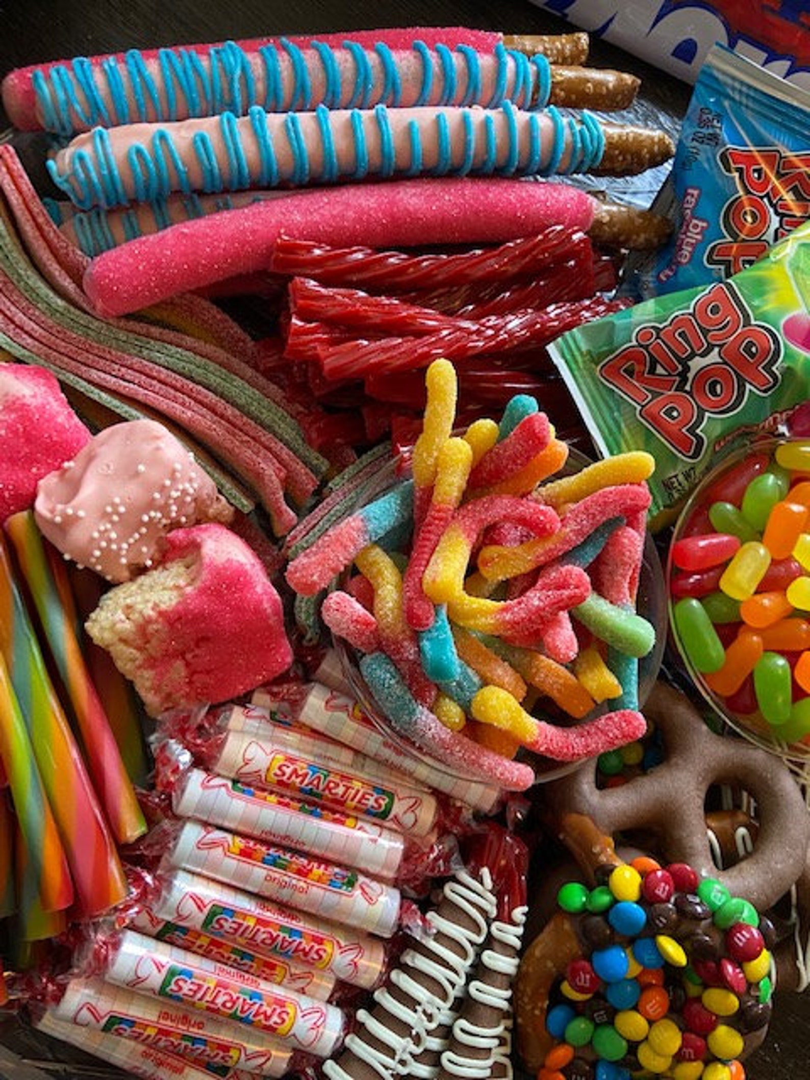 Gourmet Chocolate Covered Pretzels and Candy Extravaganza Charcuterie ...