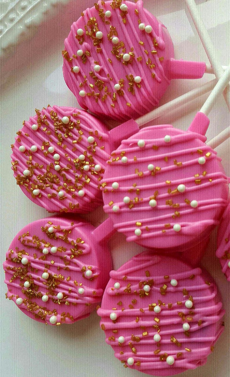 Gourmet Chocolate Covered Oreo Pops Cookies 1st Birthday Party | Etsy