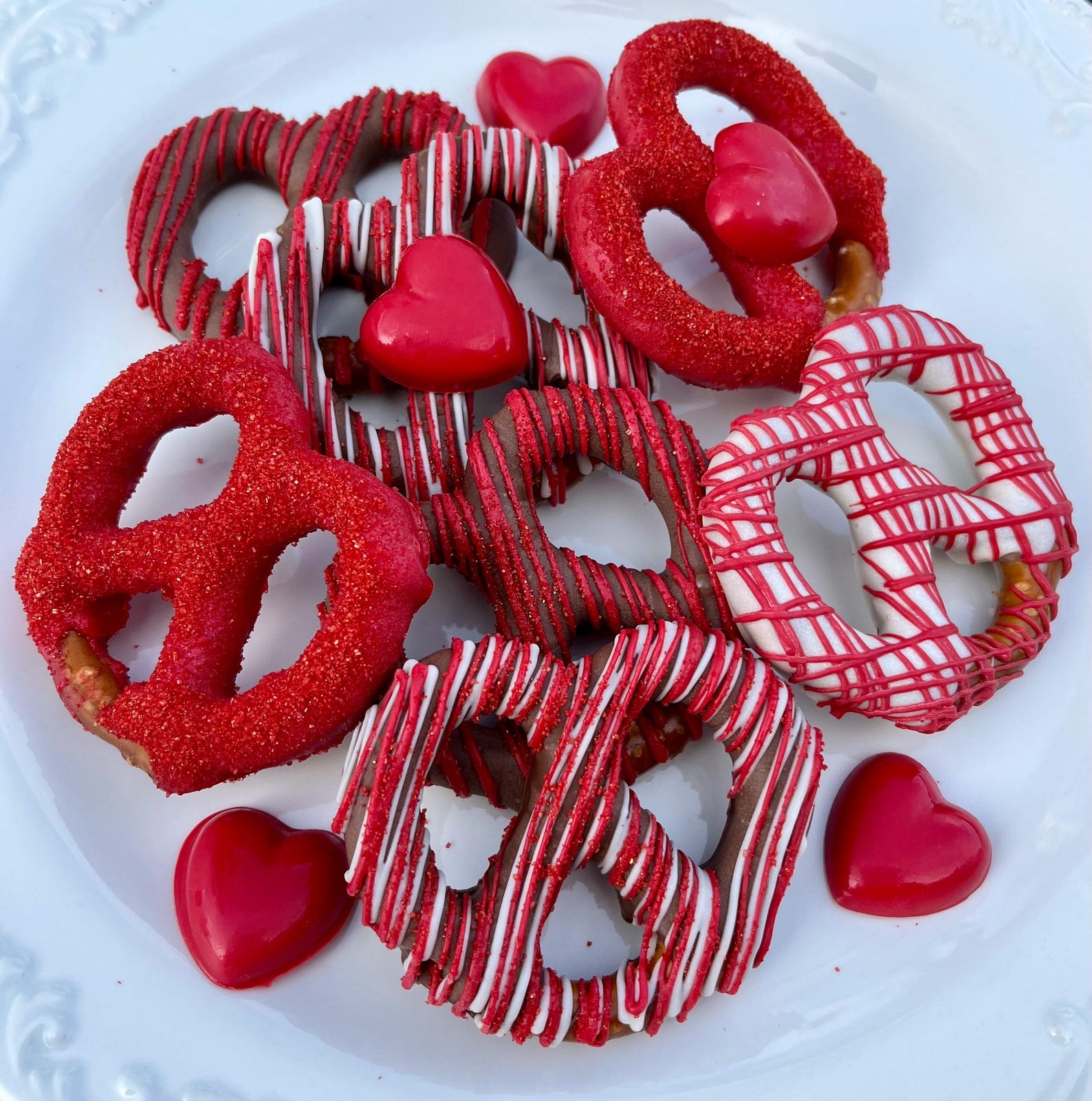 Gourmet Chocolate Covered Valentines Day Medium Pretzel Twists! Gift ...