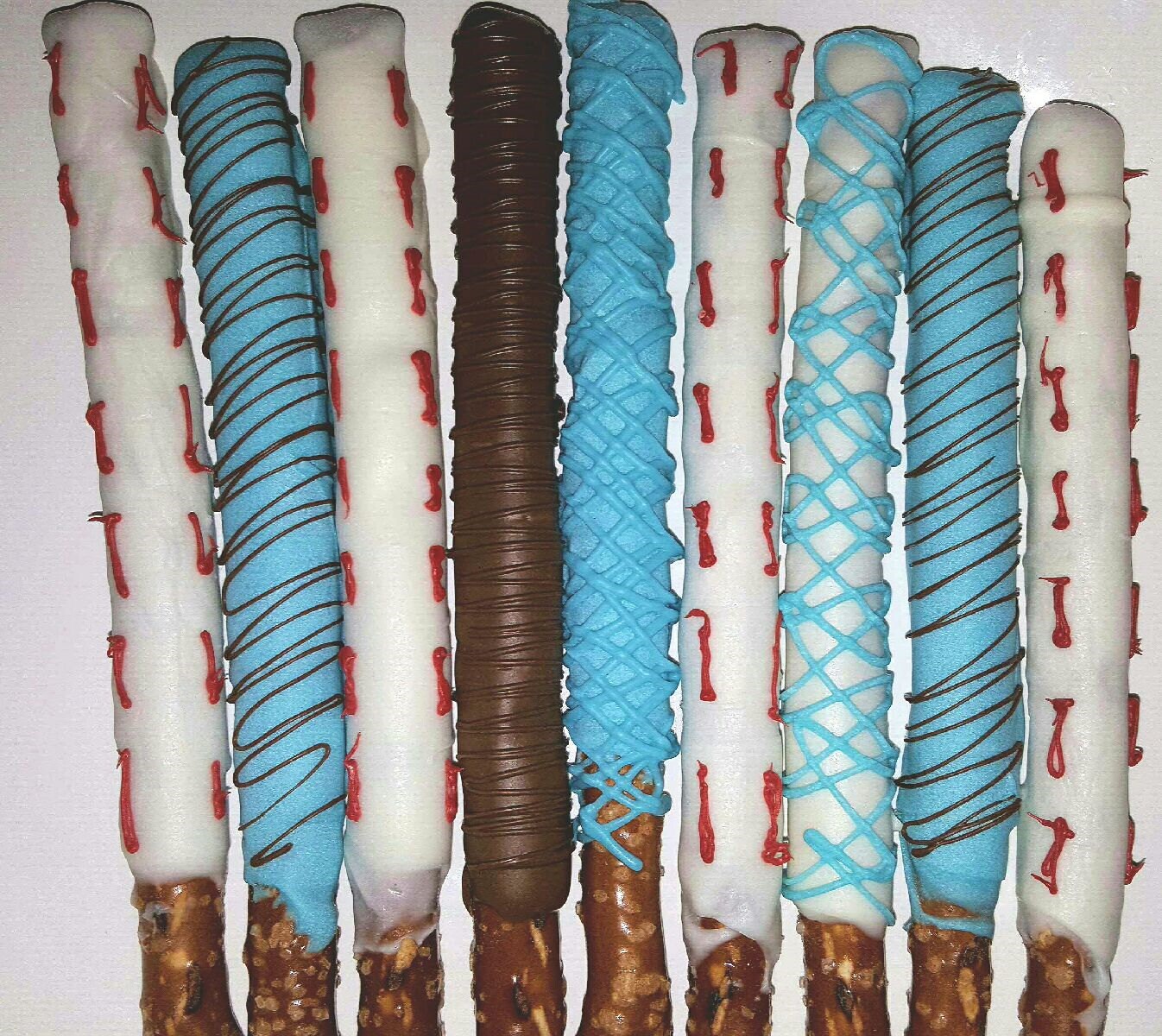 Lets Play Ball Gourmet Chocolate Covered Pretzel Rods Party | Etsy
