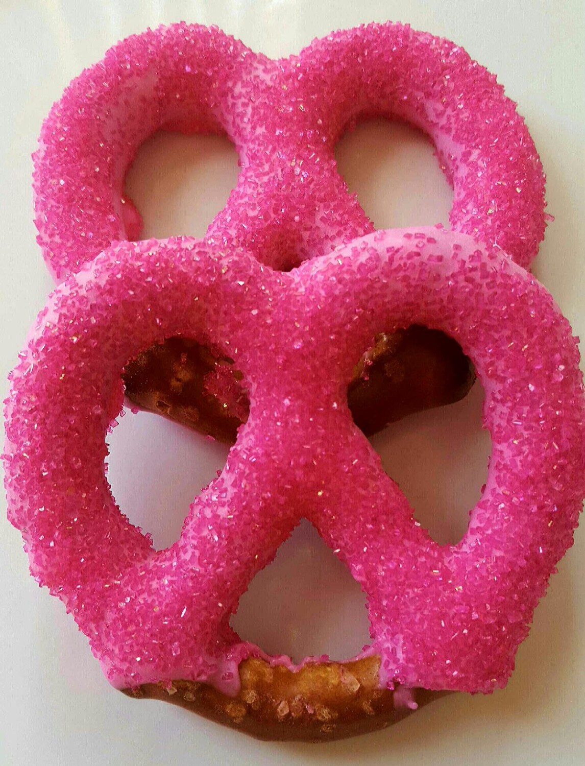 Pink and Gold Chocolate Covered Pretzels Pink and Gold Sugar - Etsy