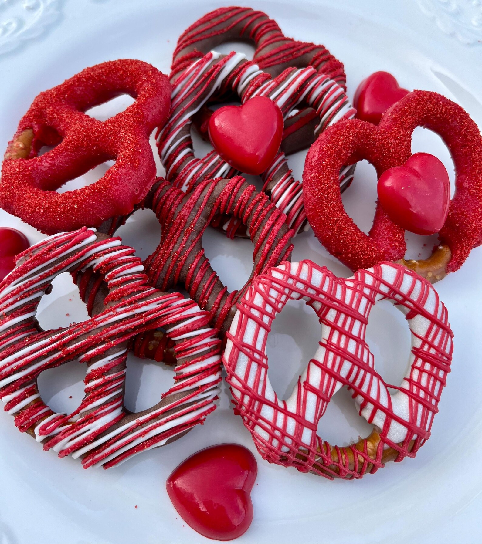 Gourmet Chocolate Covered Valentines Day Medium Pretzel Twists! Gift ...