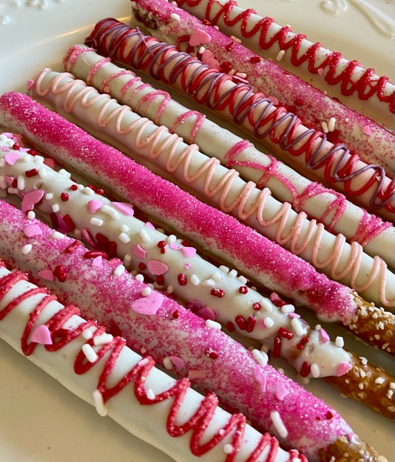 Gourmet Chocolate Covered Pretzels Boxed Sets Valentines - Etsy