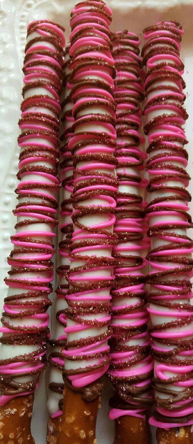 Gourmet White Chocolate Covered Pretzels Rods Party Favor - Etsy