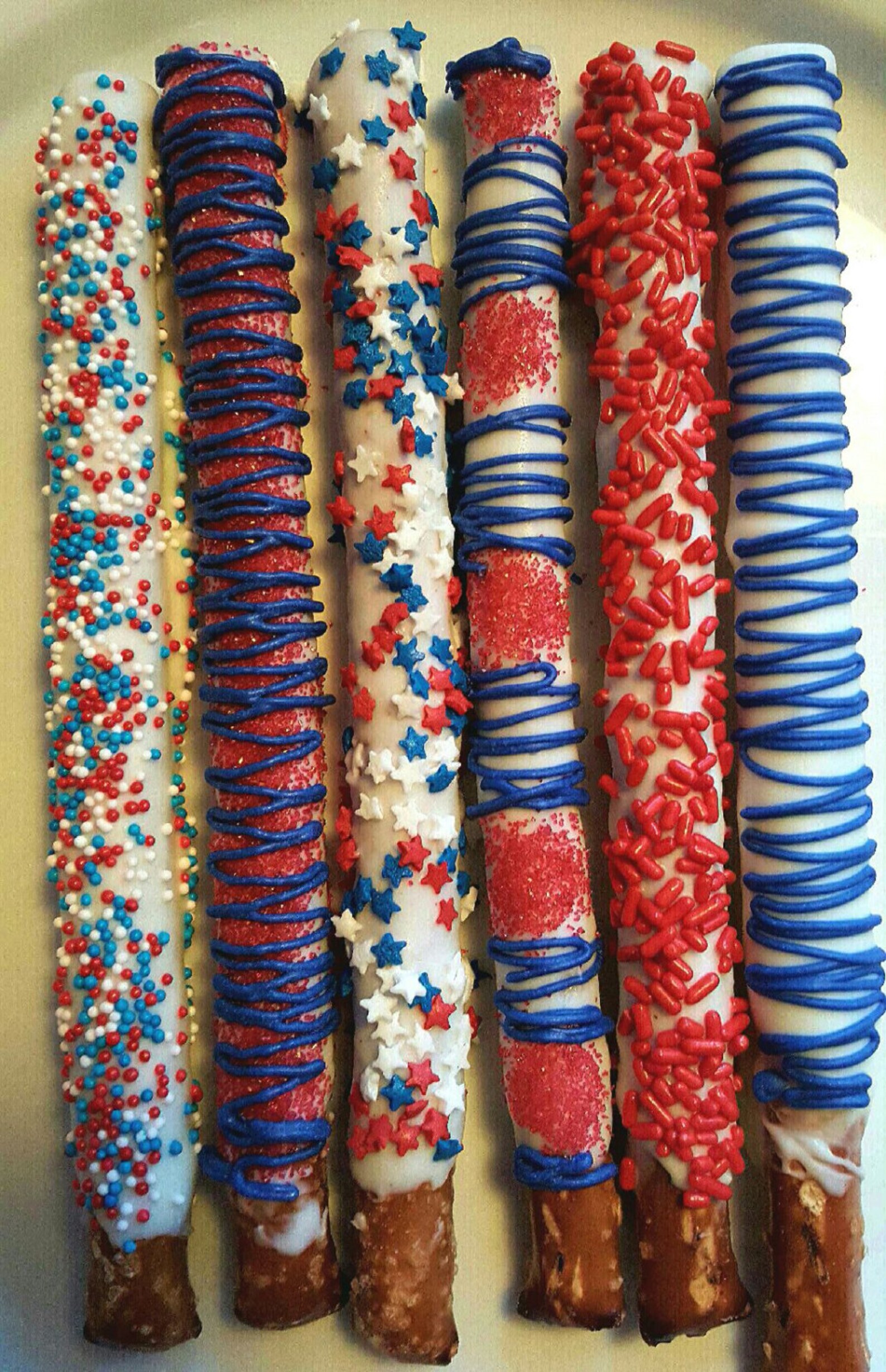 Chocolate Covered Pretzels Red White and Blue Birthday - Etsy