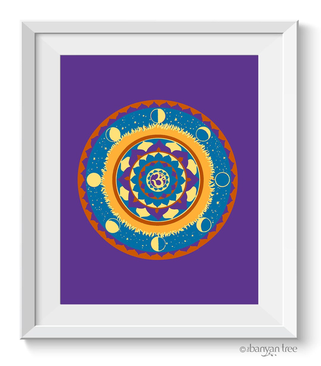 Mandala Art Print, Cycle of Life Mandala, Buddhist, Mandala Wall Art ...