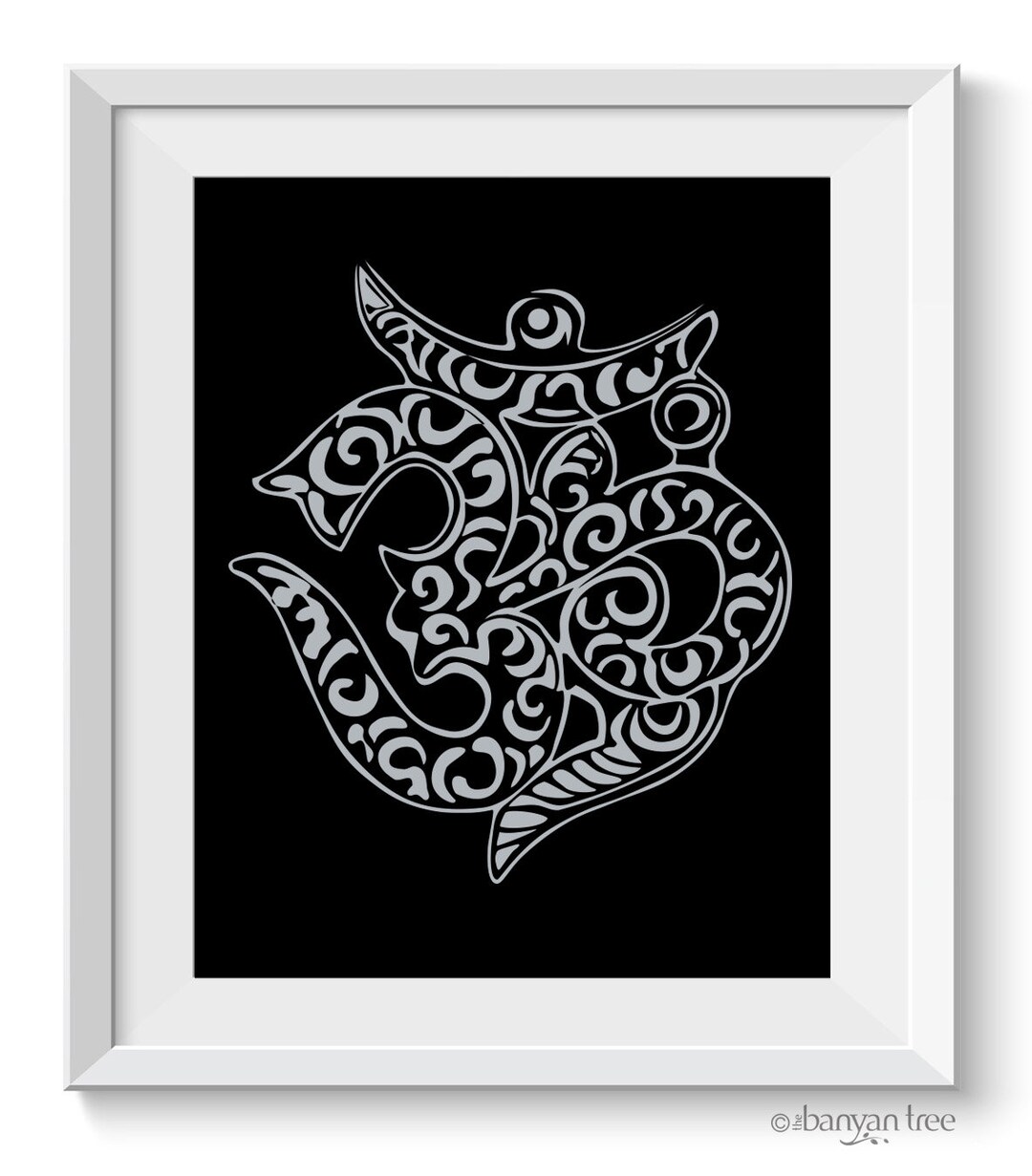 OM, Aum Art, Buddhist, Black OM Print, Bohemian Art Holiday Gift - Etsy