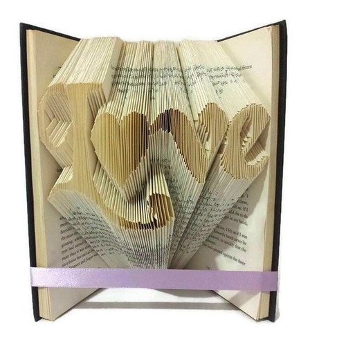 Love Book Folding Pattern. Make a Wedding or Engagement Gift | Etsy