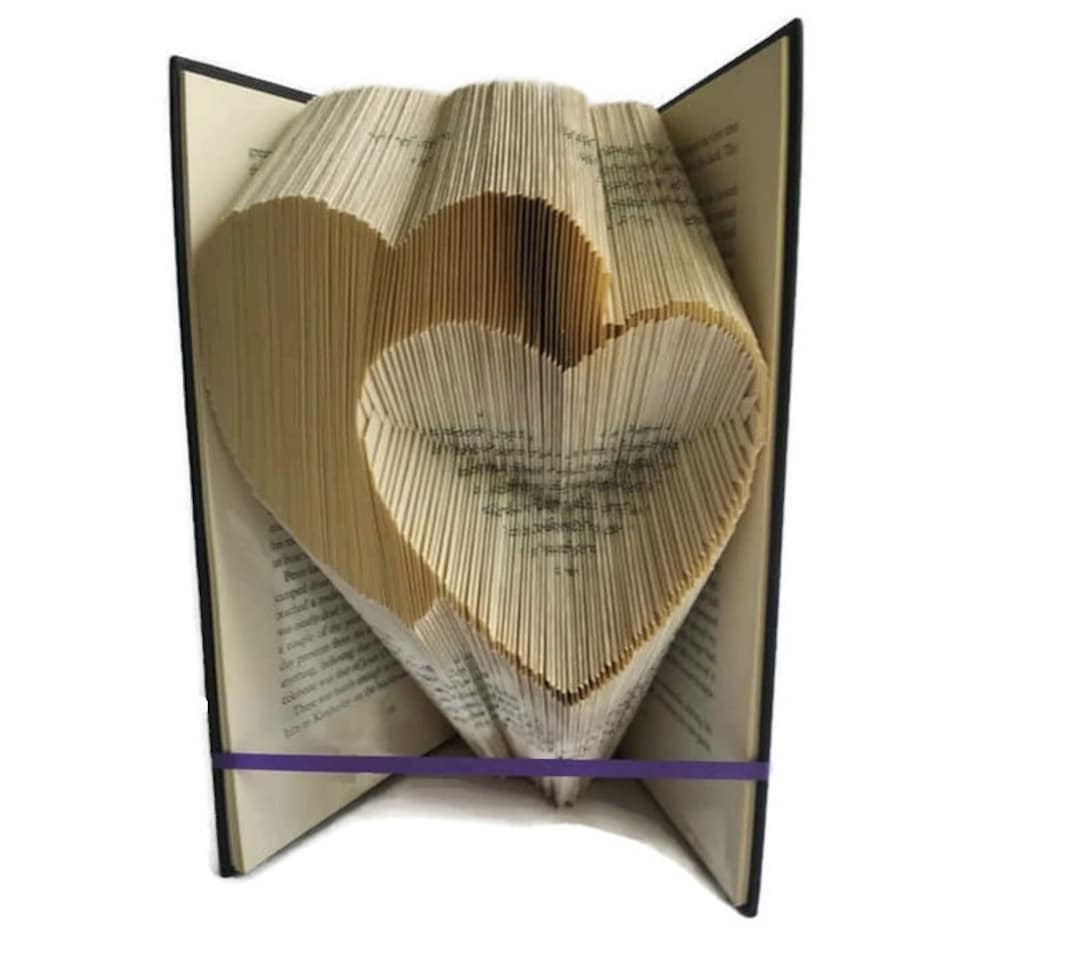 Hearts Book Folding Pattern, Love Hearts for Anniversary / Valentines ...