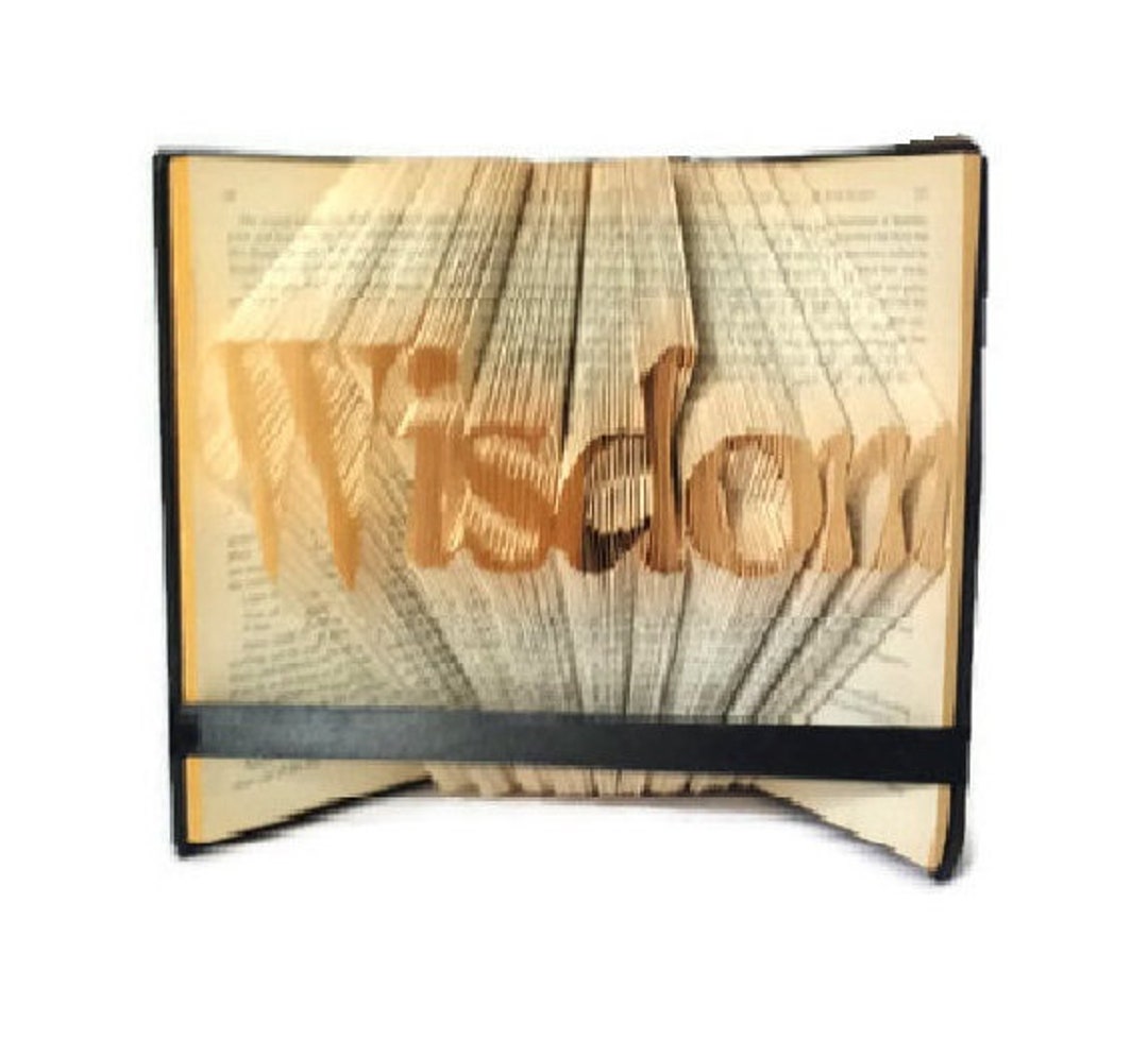 Wisdom Book Folding Pattern. Inspirational Art. Handmade Zen Gift for ...