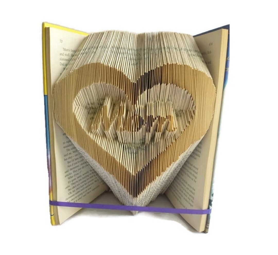 Mom in Heart Book Folding Pattern, Great for Mother's Day, Baby Shower ...