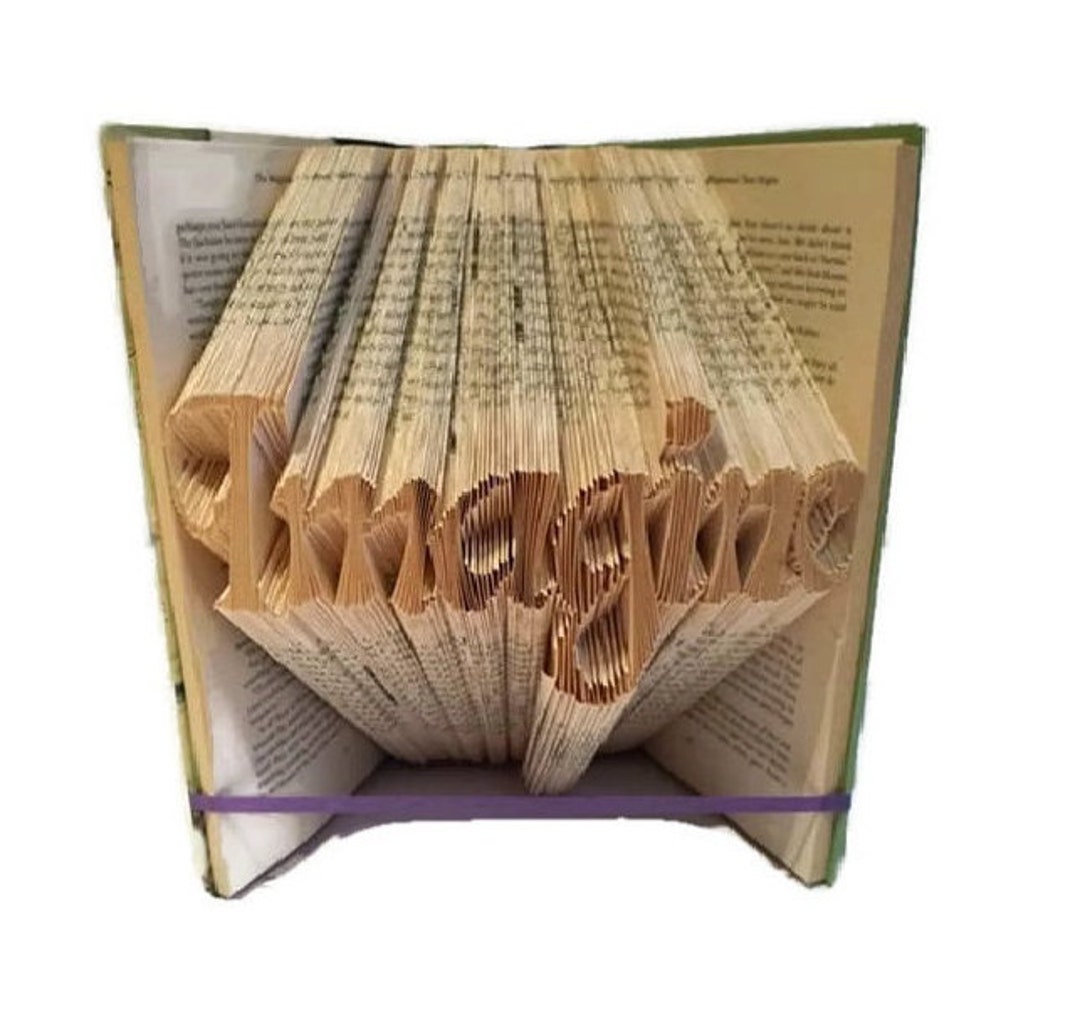 Imagine Book Folding Pattern. Classroom Decor. Gift for Book Lover ...