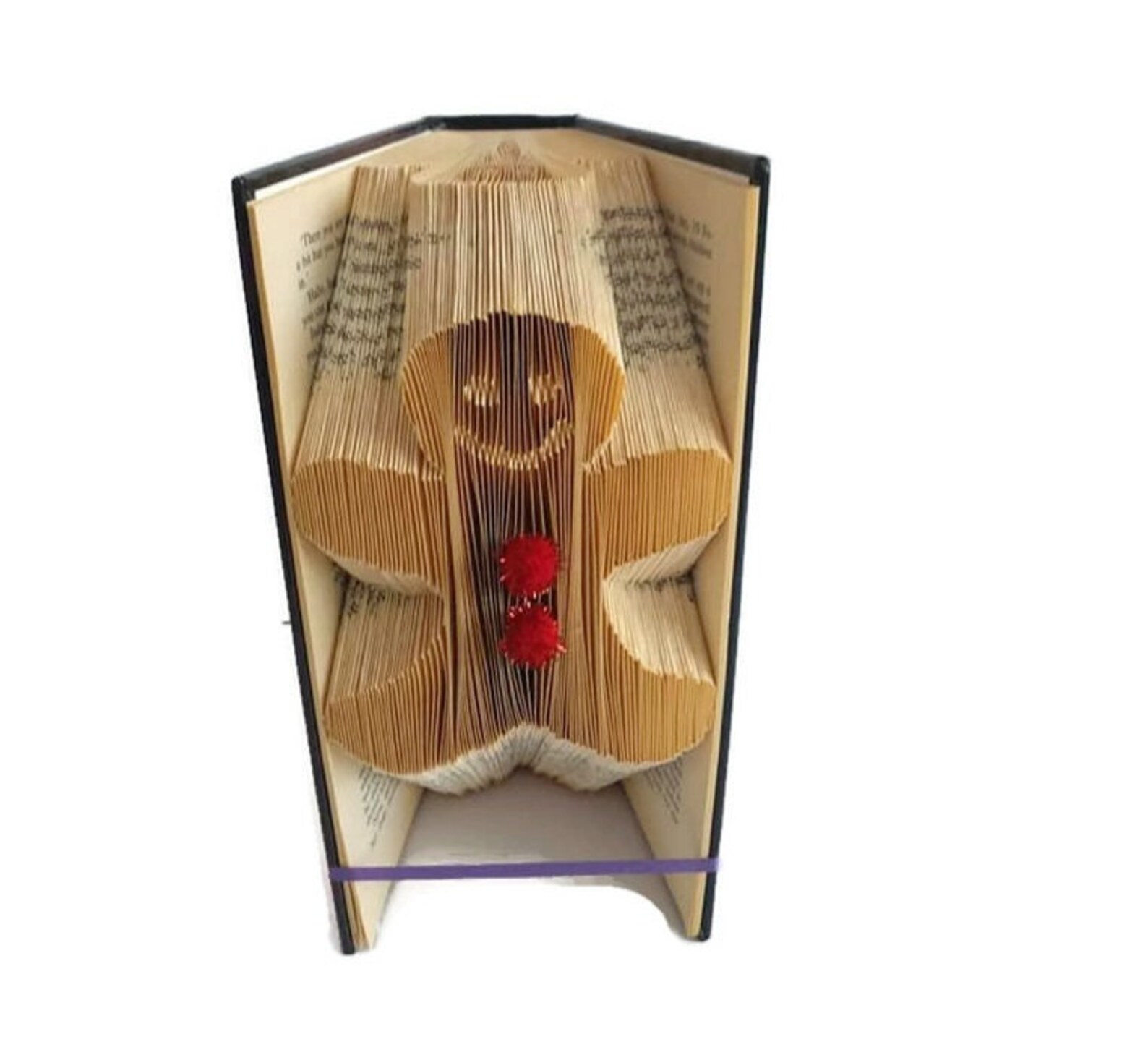 Gingerbread Man Book Folding Pattern. Gingerbread Person Christmas ...