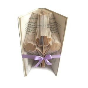 Bunch of Flowers Book Folding Pattern. Measure, Mark and Fold Technique ...