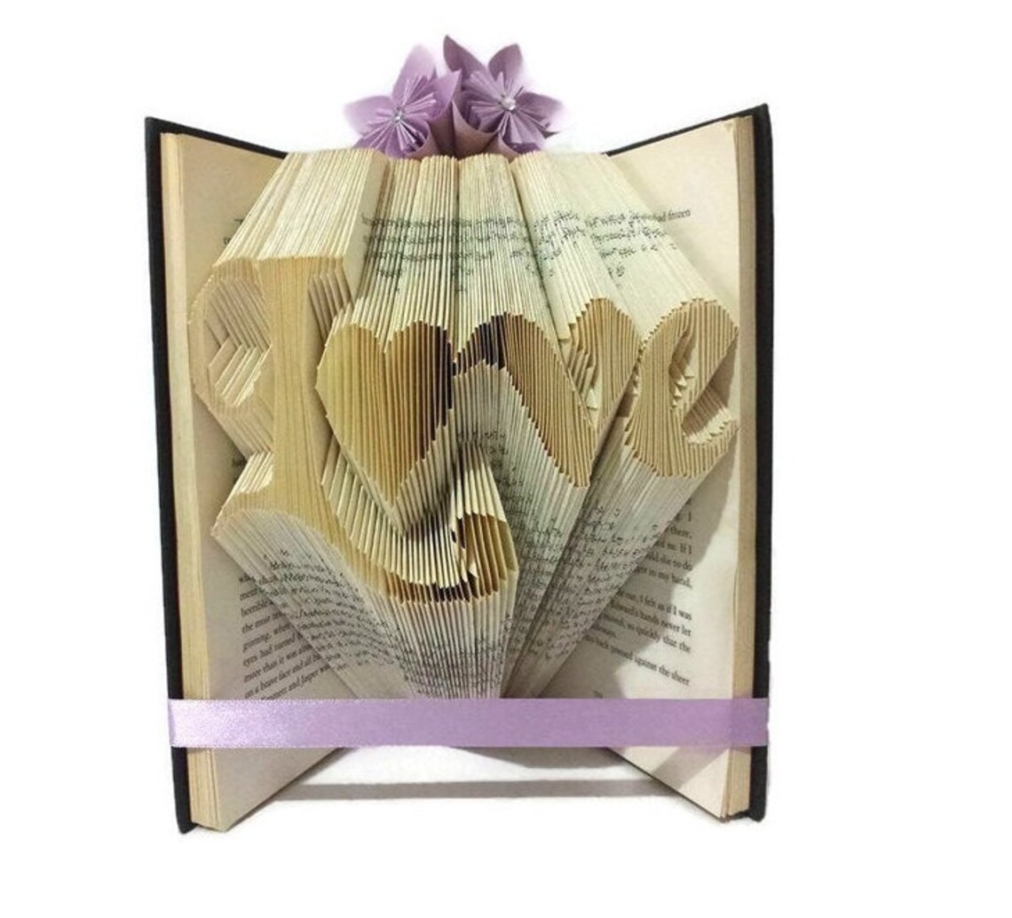 Love With Heart Book Folding Pattern. Love Heart Letter O. Create Your ...