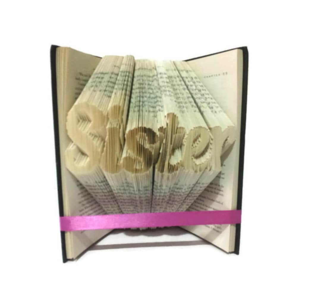 Sister Book Folding Pattern. DIY Sister Gift. Unique Birthday Gift for ...