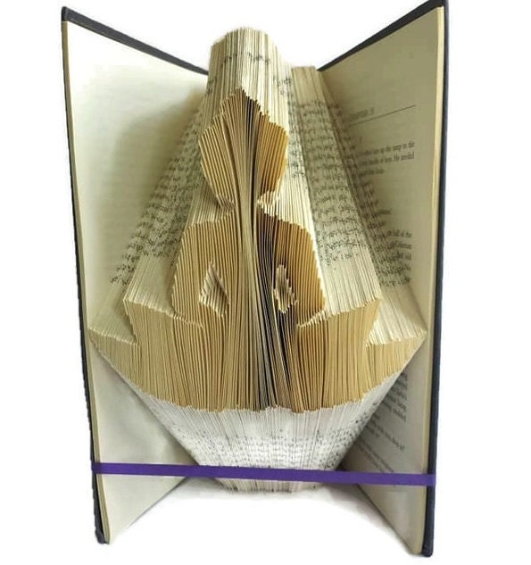 Buddha Lotus Book Folding Pattern. Yoga Studio Decor. Handmade Zen Gift ...