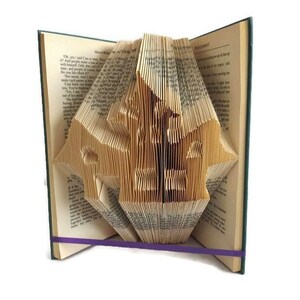 Haunted House Book Folding Pattern. Haunted Castle Halloween Decoration ...