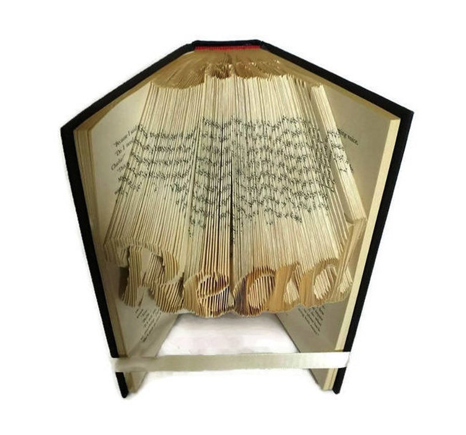 Read Book Folding Pattern. Bookshelf Ornament. Unique Book Lover Gift ...