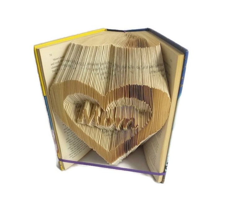 Mom in Heart Book Folding Pattern Great for Mother's Day - Etsy