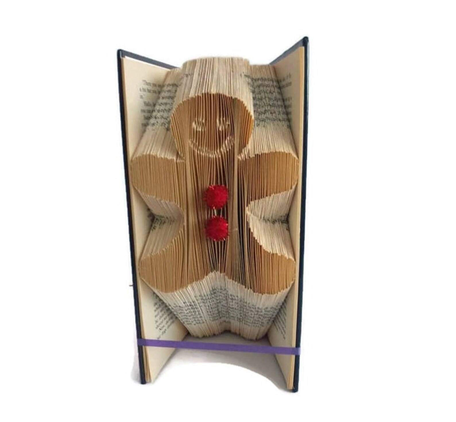 Gingerbread Man Book Folding Pattern. Gingerbread Person Christmas ...