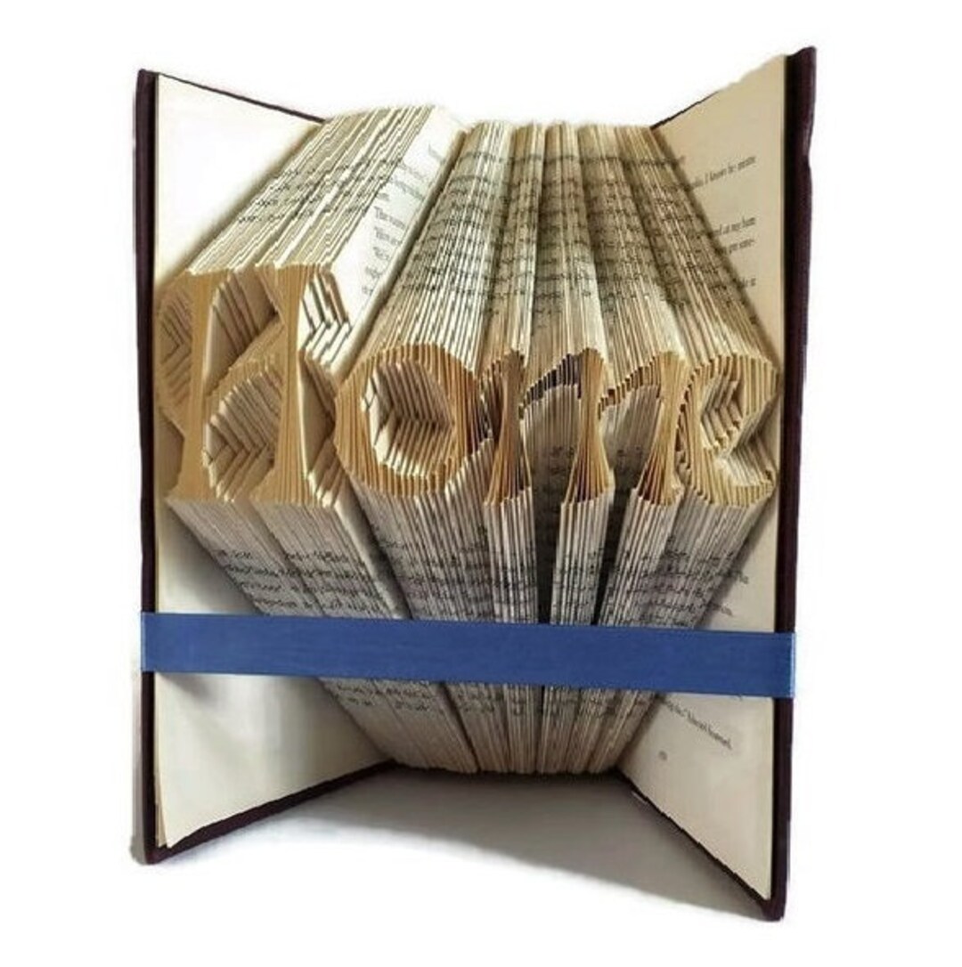 Home Book Folding Pattern. Rustic House Warming Gift. Handmade New Home ...