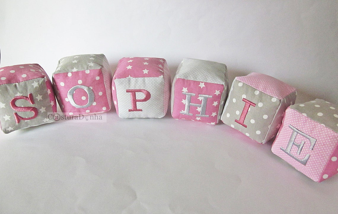 Baby Name Blocks Personalized Name - Etsy
