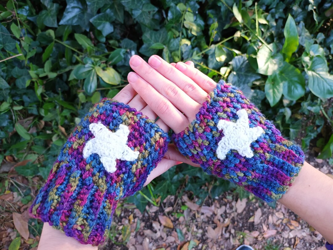 Crochet Star Gloves,, Fingerless Gloves, Arm Warmers , Winter Gloves - Etsy