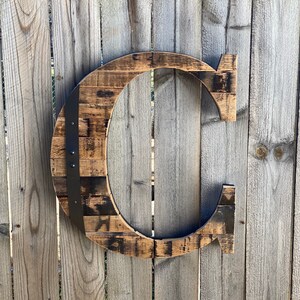 Wooden Letter C Made From Bourbon Barrels. Letter Signs. . Home ...