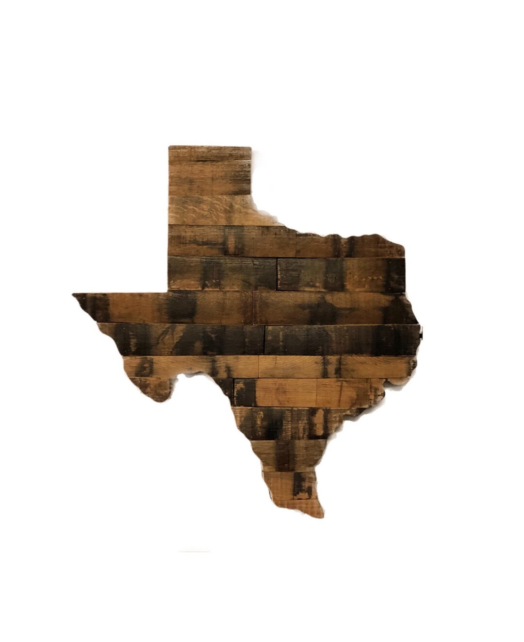 Texas Barrel Art. State of Texas Made From Reclaimed Bourbon Barrel ...