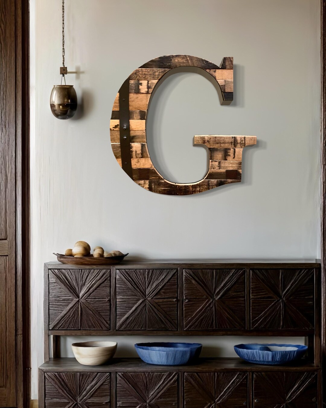 Wooden Letter G Made From Bourbon Barrels. Letter Signs. Alphabet Sign ...