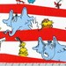 Dr. Seuss Fabric by the Yard Celebrate Border Stripe: White Background ...
