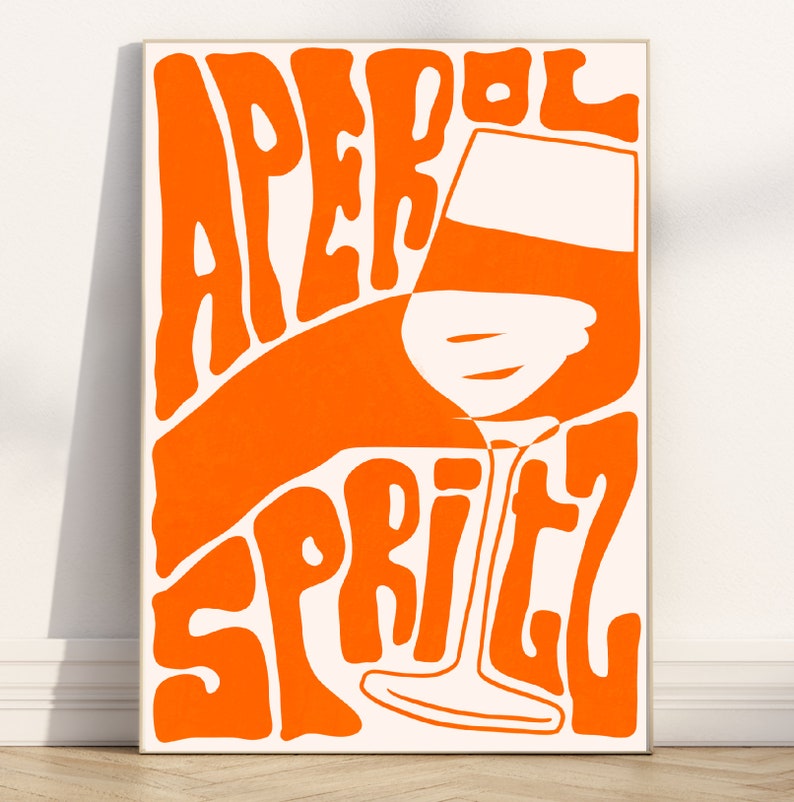 Bauhaus Aperol Spritz Print A4 & A3 Print Sizes Wall Art - Etsy
