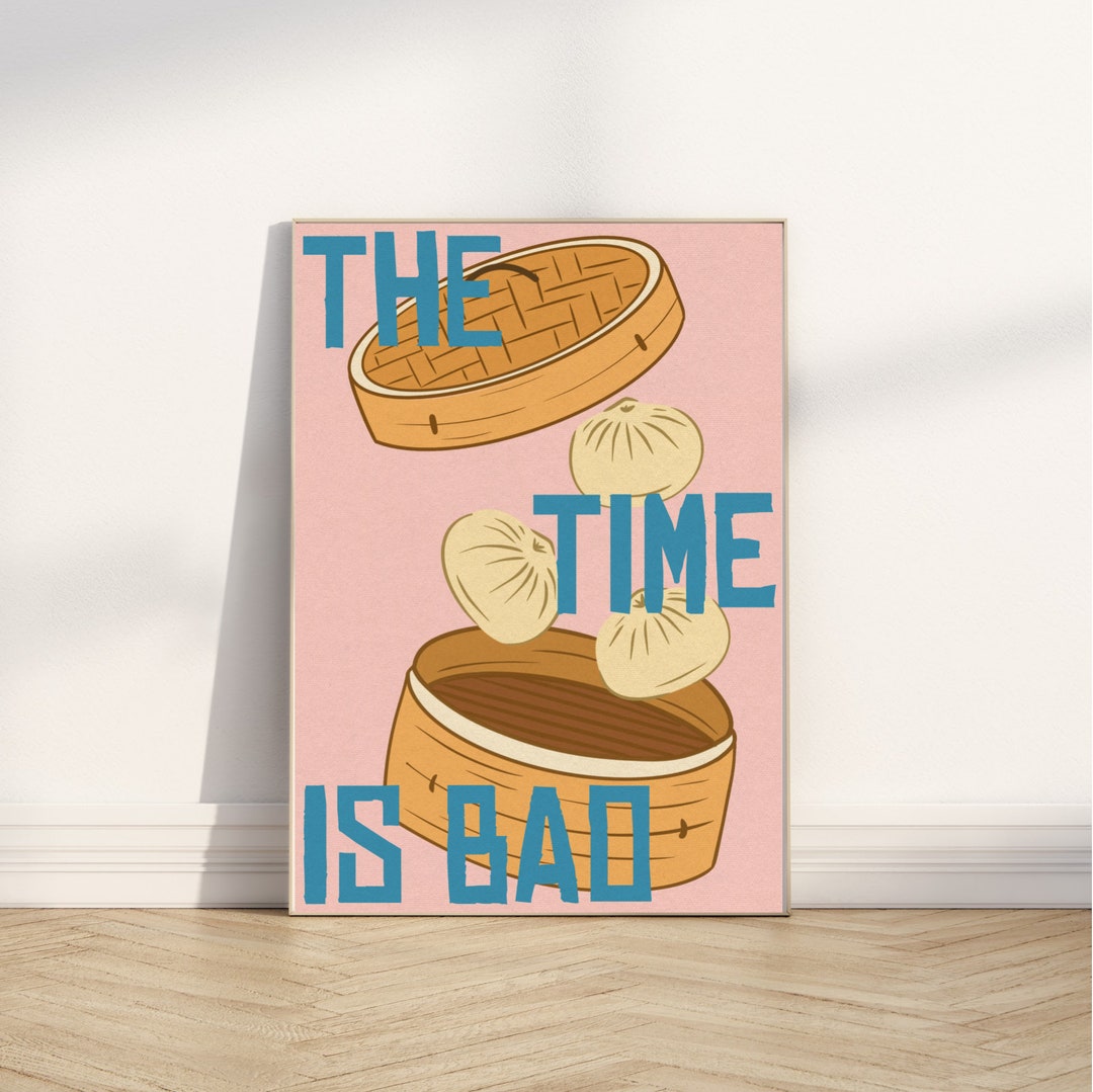 BAO Bun Art Print Bold Dumpling Poster Food Art Wall Decor Painting ...