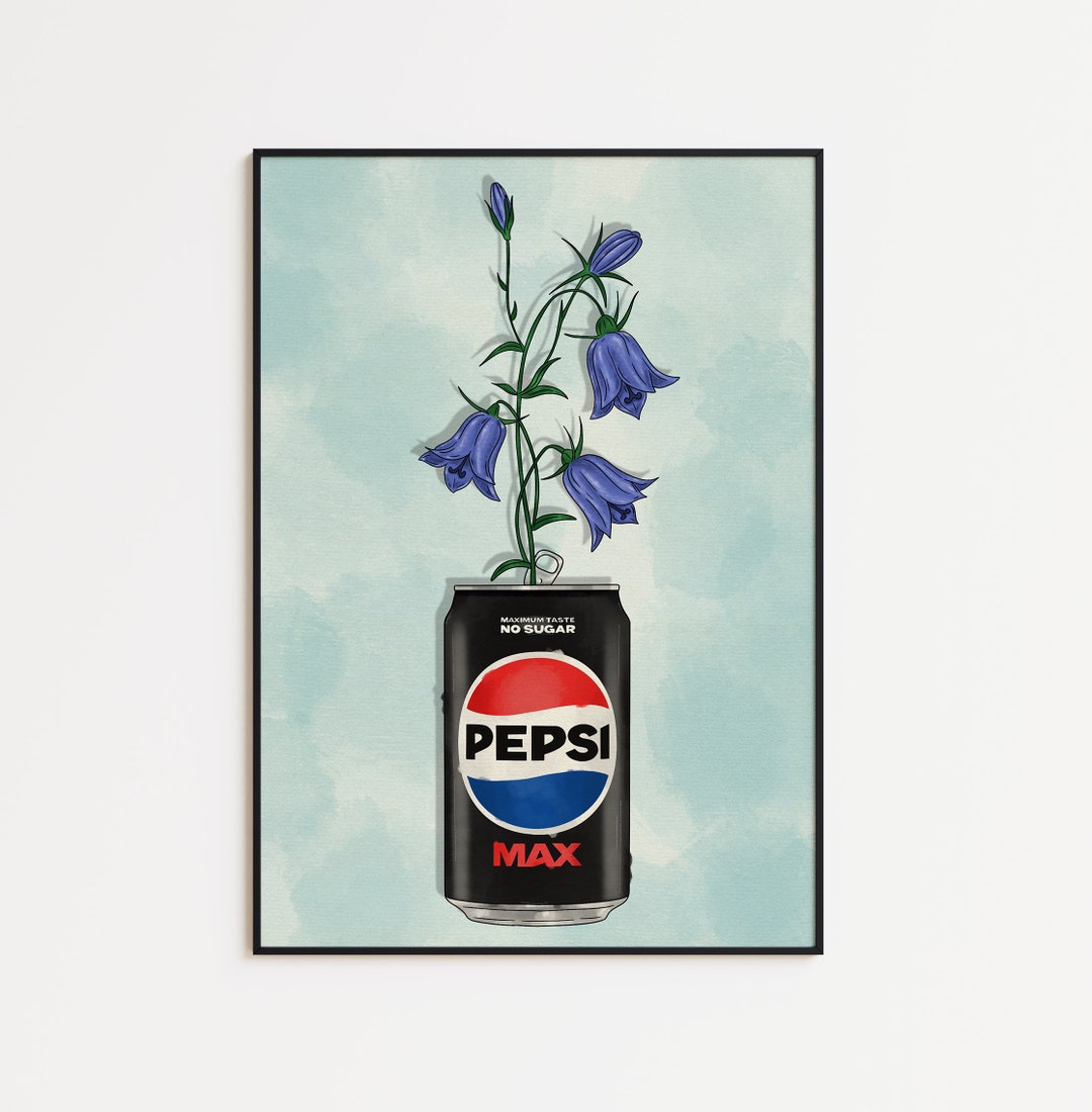 Pepsi Can With Flowers - Size Options Available - Wall Art - Beer Cola ...