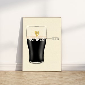 Perfect Guinness - A4 & A3 Print Sizes - Wall Art - Ireland - Guinness ...