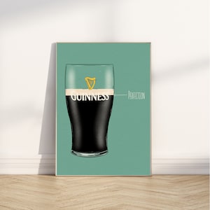 Perfect Guinness - A4 & A3 Print Sizes - Wall Art - Ireland - Guinness ...