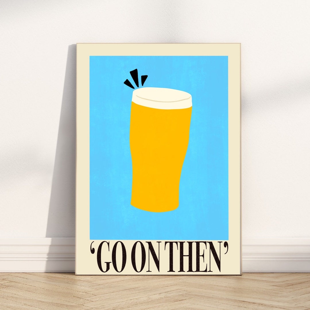 Bold Beer Wall Art - Colourful Print - Beer Lovers Gift - Funky Groovy ...