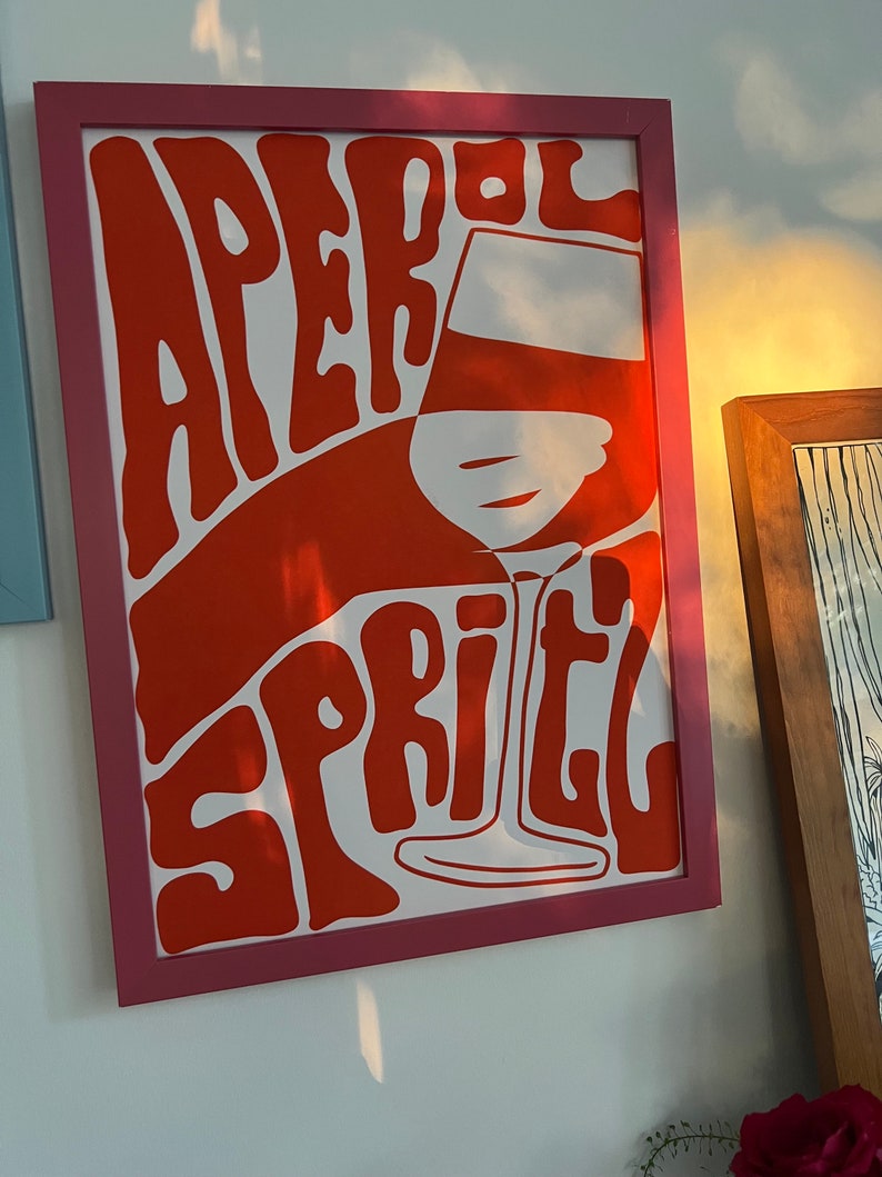 Bauhaus Aperol Spritz Print A4 & A3 Print Sizes Wall Art - Etsy